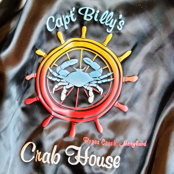 Vintage | Jackets & Coats | Vintage Crab House Bomber Jacket Xl Made In ...